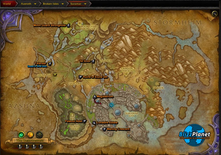 Legion Guide: Suramar Teleporter Network Map | Blizzplanet