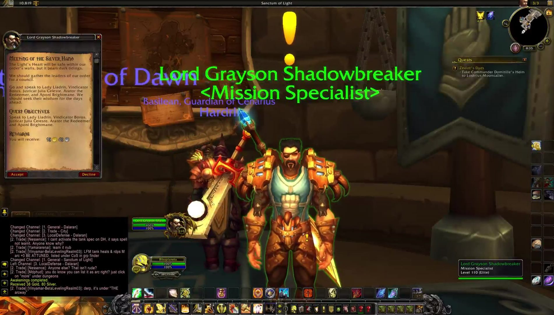 Meeting of the Silver Hand | Turalyon Questline | Blizzplanet