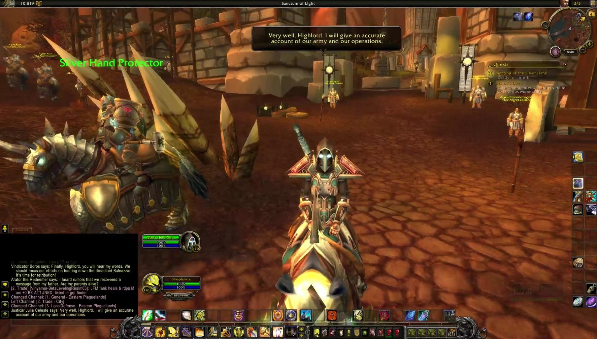 Meeting of the Silver Hand | Turalyon Questline | Blizzplanet