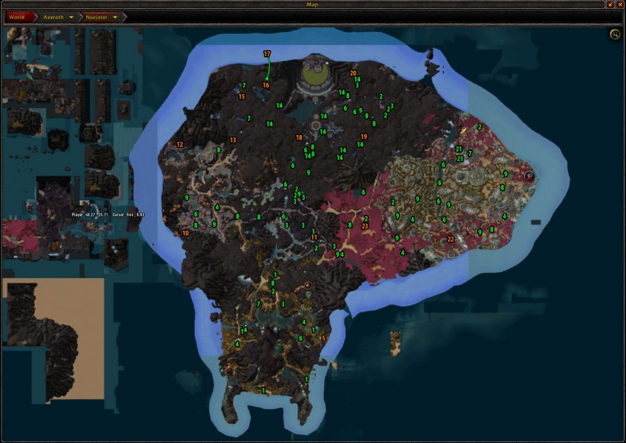 8.2 Nazjatar Battle Pets Map | Blizzplanet